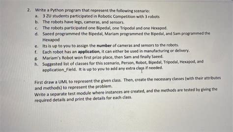 Solved 2 Write A Python Program That Represent The Chegg Com