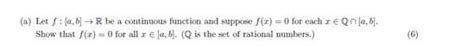 solved a let f [a b]→r be a contimuous function and
