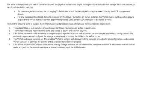 Prepare For Vxrail Cluster Initial Build Planning Guide—vmware Cloud