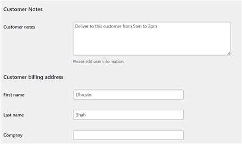 Customer Notes For Woocommerce Wordpress Plugin
