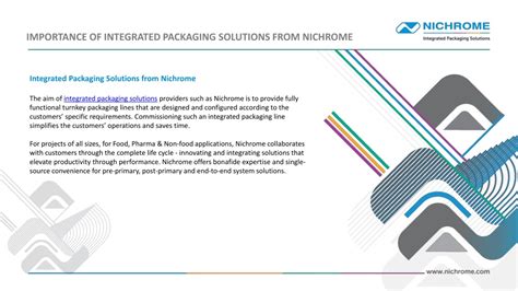 Ppt Importance Of Integrated Packaging Solutions From Nichrome