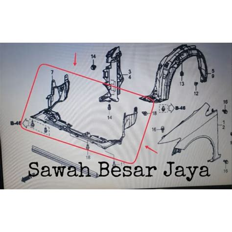 Jual Cover Engine Plastik Penutup Tutup Deck Dek Bawah Mesin Depan Civic FB Jakarta Pusat