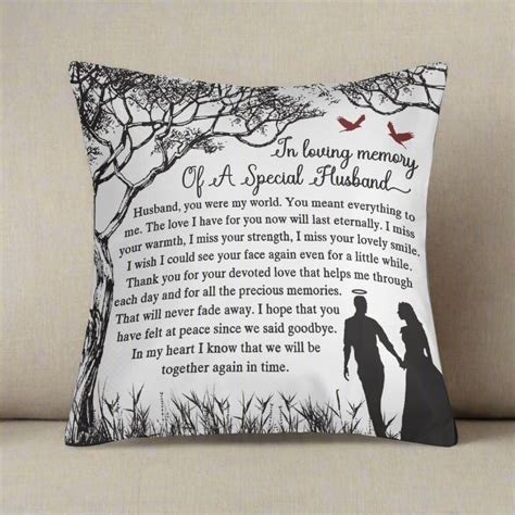 In Loving Memory Of A Special Husband 18 Square Pillow Cover