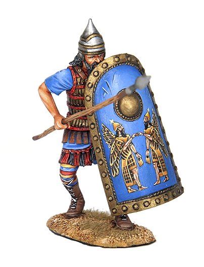 Ancient Assyrian Defending With Spear