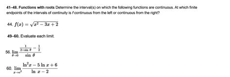 Solved 41 48 Functions With Roots Determine The Intervals On Which