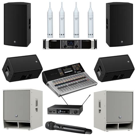 Auditorium Sound System With Yamaha Pa Speakers And Digital Mixer Musicshop