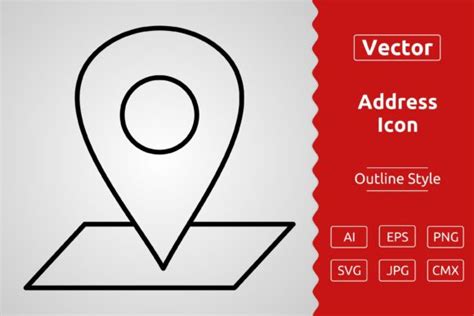 Vector Address Outline Icon Design Graphic By Muhammad Atiq · Creative