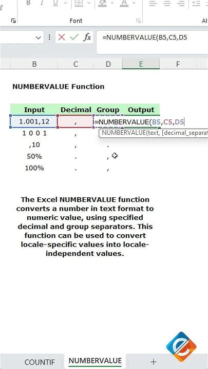 Convert Text To Numbers With Numbervalue Function In Excel Numbervalue