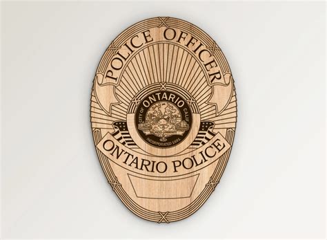 Ontario California Police Officer Badge Svg Vector Files Vector911