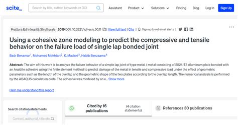 Using A Cohesive Zone Modeling To Predict The Compressive And Tensile