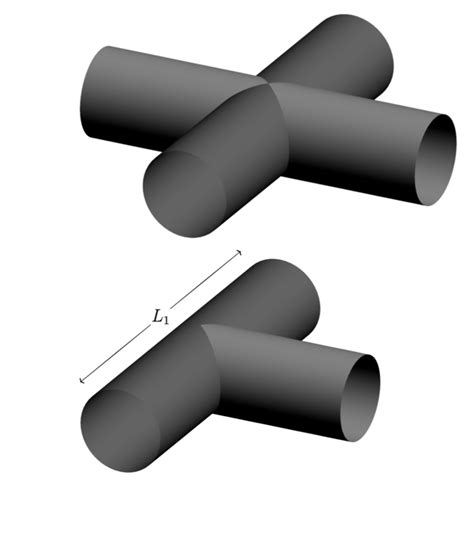 Tikz Pgf How To Draw Two Intersecting Cylinders Tex Latex Stack