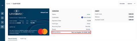 How To Locate A Cards Billing Address And Zip Code [user] Linkbank Impact Card