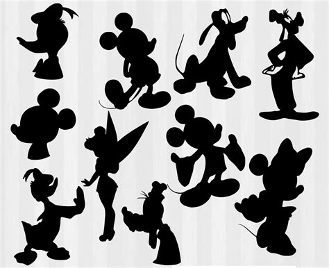 Mickey Mouse Head Silhouette Vector Mickey Mouse Silhouette