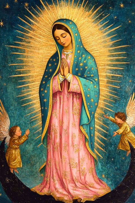 Digital Art Virgen De Guadalupe Art Portfolio Virgin Mary Art
