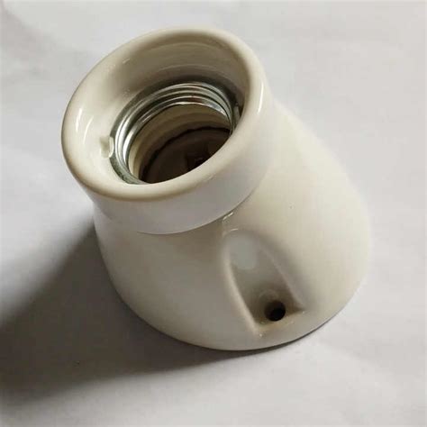 Edison Screw Bulb Base E27 Ceramic Light Socket Porcelain Lamp Base Bulb Holder Threaded Lamp