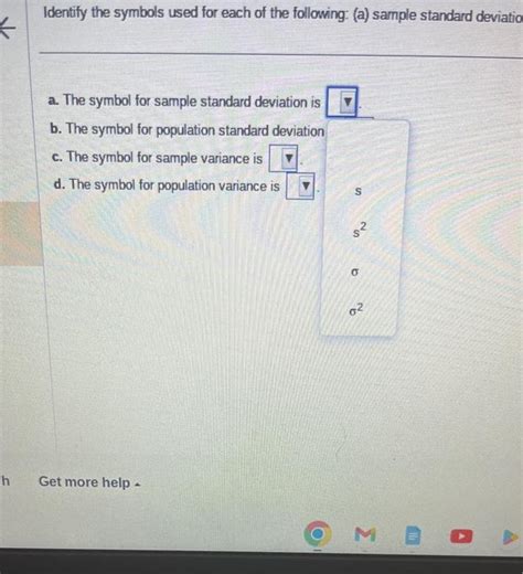 Solved Identity The Symbols Used For Each Of The Foloving