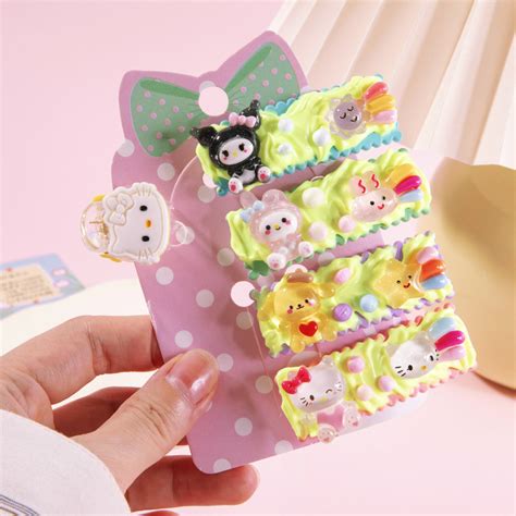 自制奶油胶diy发夹抓夹卡通可爱手工材料包配件bb夹发夹卡批发 阿里巴巴