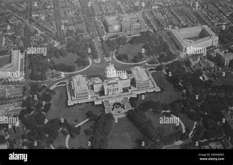 Aerial View Of The Us Capitol Building In Washington Dc Ca 1918