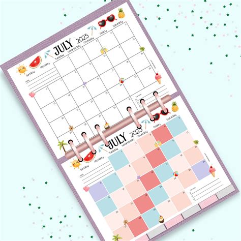 Free Printable July Calendars 2025 The Artisan Life