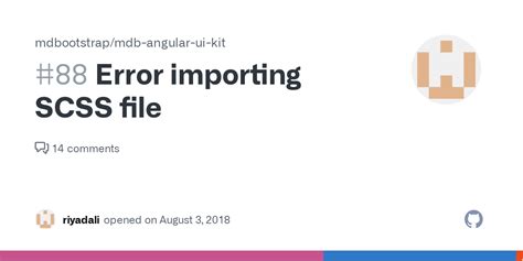 Error Importing Scss File · Issue 88 · Mdbootstrapmdb Angular Ui Kit · Github