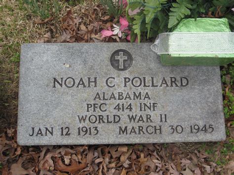 Pfc Noah C Pollard 1913 1945 Find A Grave Memorial