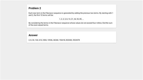 Project Euler Problem 2