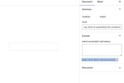 excerpt support link points to a redirected url · issue 49532