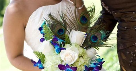 Peacock Wedding Bouquet ~ Wedding Flowers Ideas