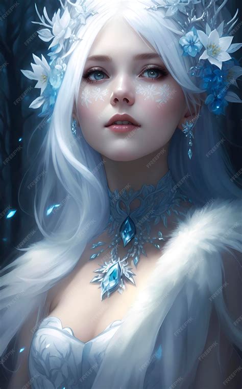 Premium Ai Image The Girl With The White Hair