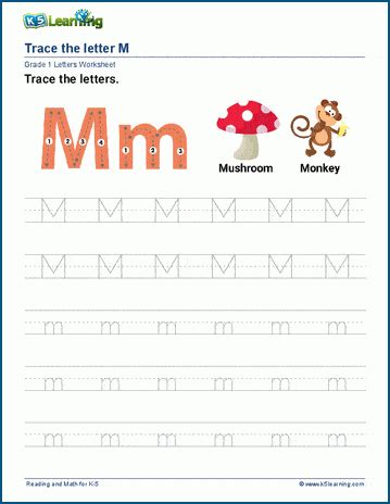 Tracing Letters M