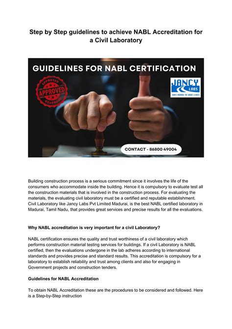 Guidelines To Receive Nabl Accreditation Pdf