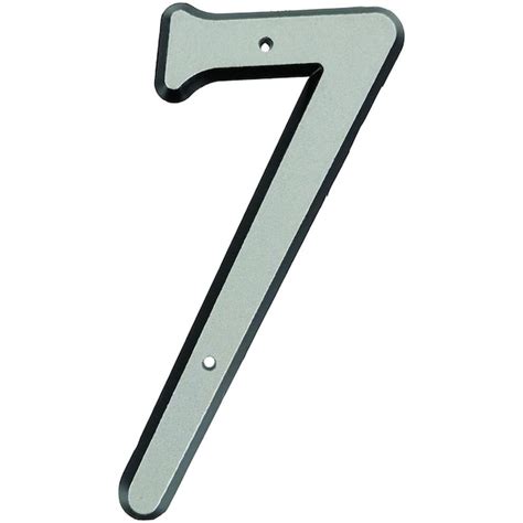 Hillman 4 In Reflective Reflective Silver Number 7 In The House Letters