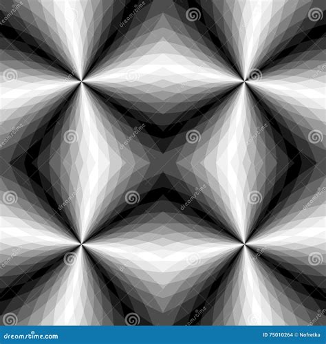 Seamless Polygonal Monochrome Pattern Geometric Abstract Background