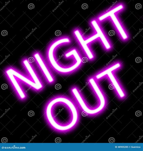 Night Out Neon Sign Retro Design Stock Image Image Of Business