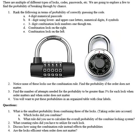 Solved There Are Multiple Of Different Types Of Locks