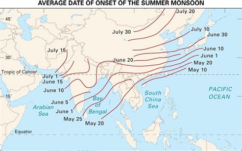 The Average Onset Date Of Monsoon Across Asia Rmapporn