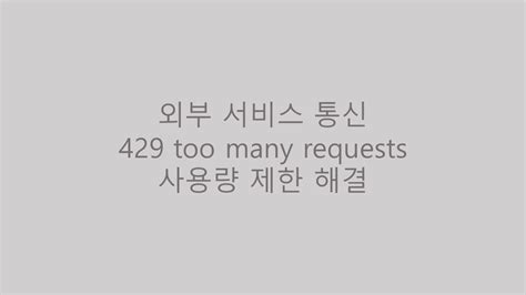 [가자맵] 외부 서비스 통신 429 too many requests 사용량 제한 해결