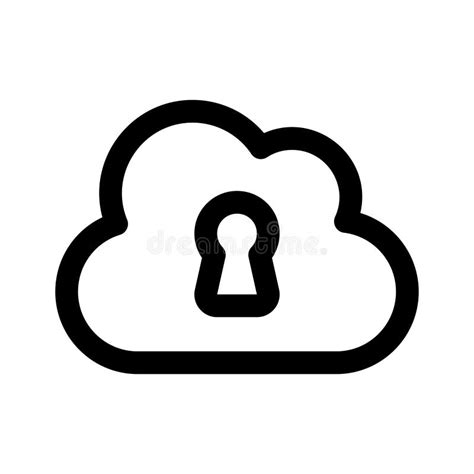 Keyhole Inside Cloud Concept Icon Of Cloud Security Secure Cloud