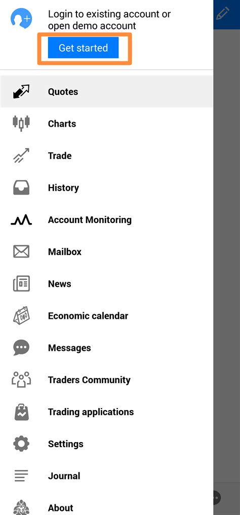 how to log in to the account on mt4 for android