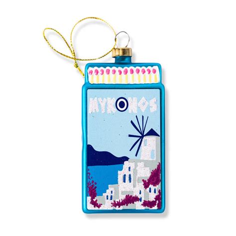 Matchbook Ornament Mykonos Carlyle Avenue