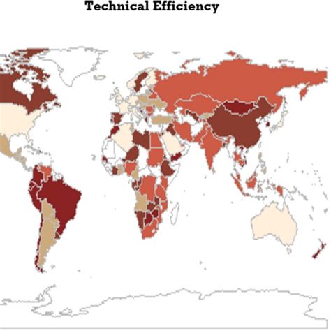 Spatial Distribution Of Technical Efficiency Download Scientific Diagram