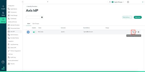 Email Password Reset Link