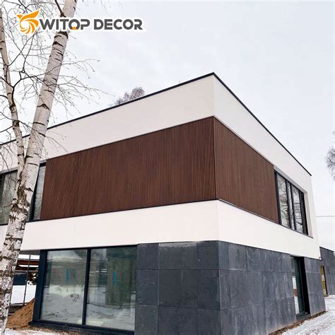 Outdoor Fluted Laminated Cladding Exterior Cladding Siding Wood