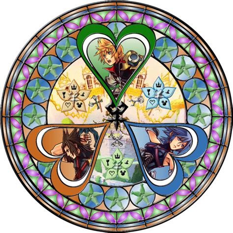 Kingdom Hearts Stained Glass Artwork