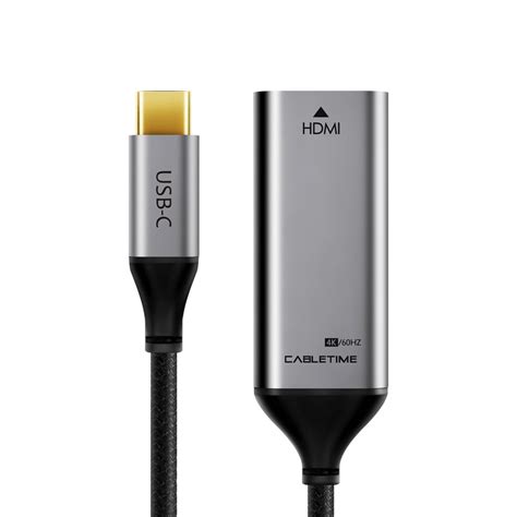 מתאם Cabletime Usb Type C To Hdmi Female 4k60hz זרם ישר מערכות