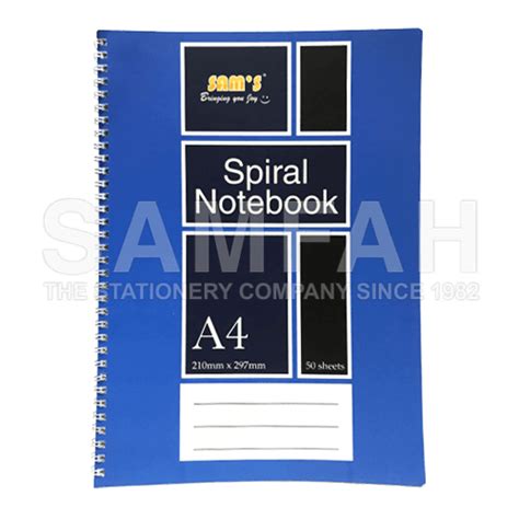 Sams A4 Spiral Note Book Samfah