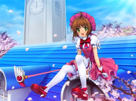 Download Sakura Kinomoto In A Sparkling Magical Outfit Wallpaper