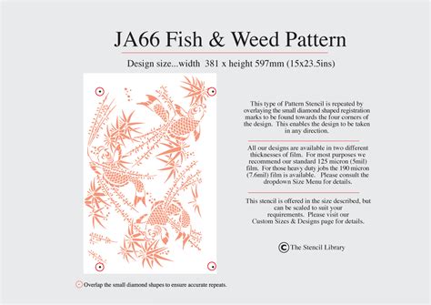 43 Ja66 Fish And Weed Stencil Library
