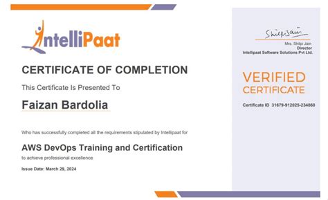 Faizan Bardolia On Linkedin Aws Devops Certification Intellipaat Cloudcomputing