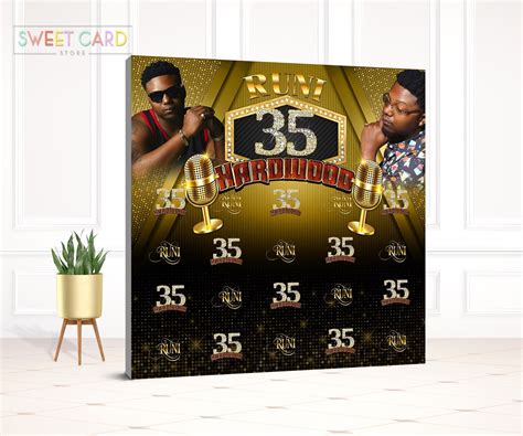 5oth Birthday Printable Party Backdrop Fifty Birthday Party Backdrop